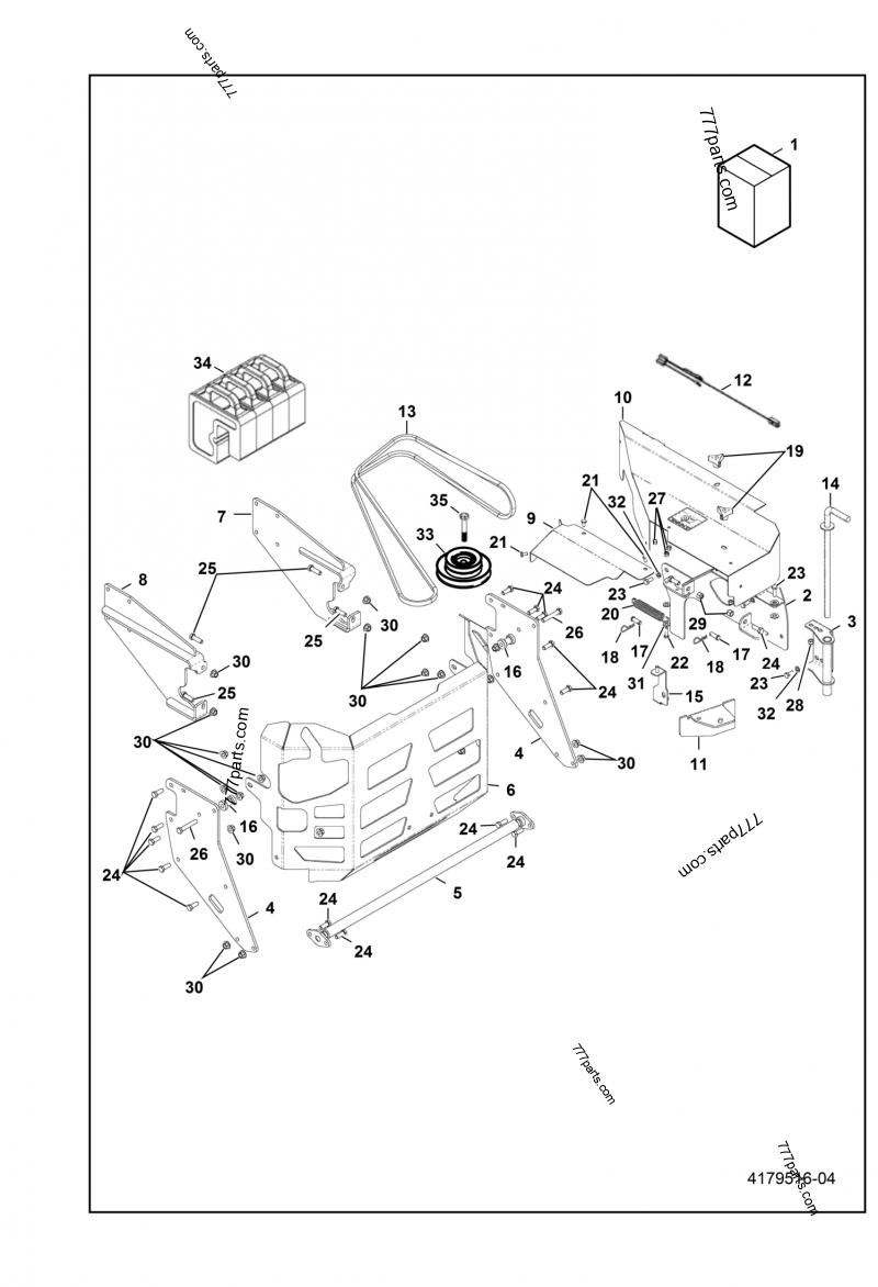 4175780.7 SUPPORT RH - 41757807 - Bobcat spare part | 777parts.com