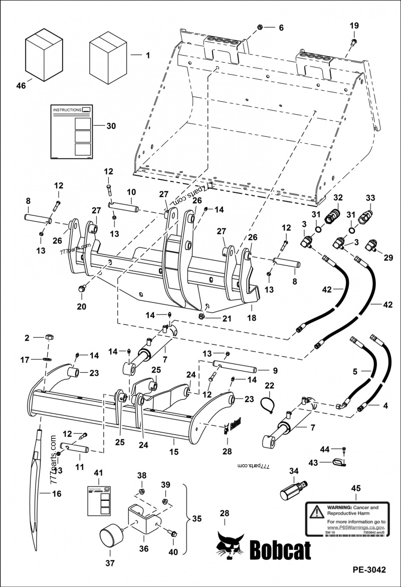 CYLINDER, PIVOT - Bobcat spare part | 777parts.com