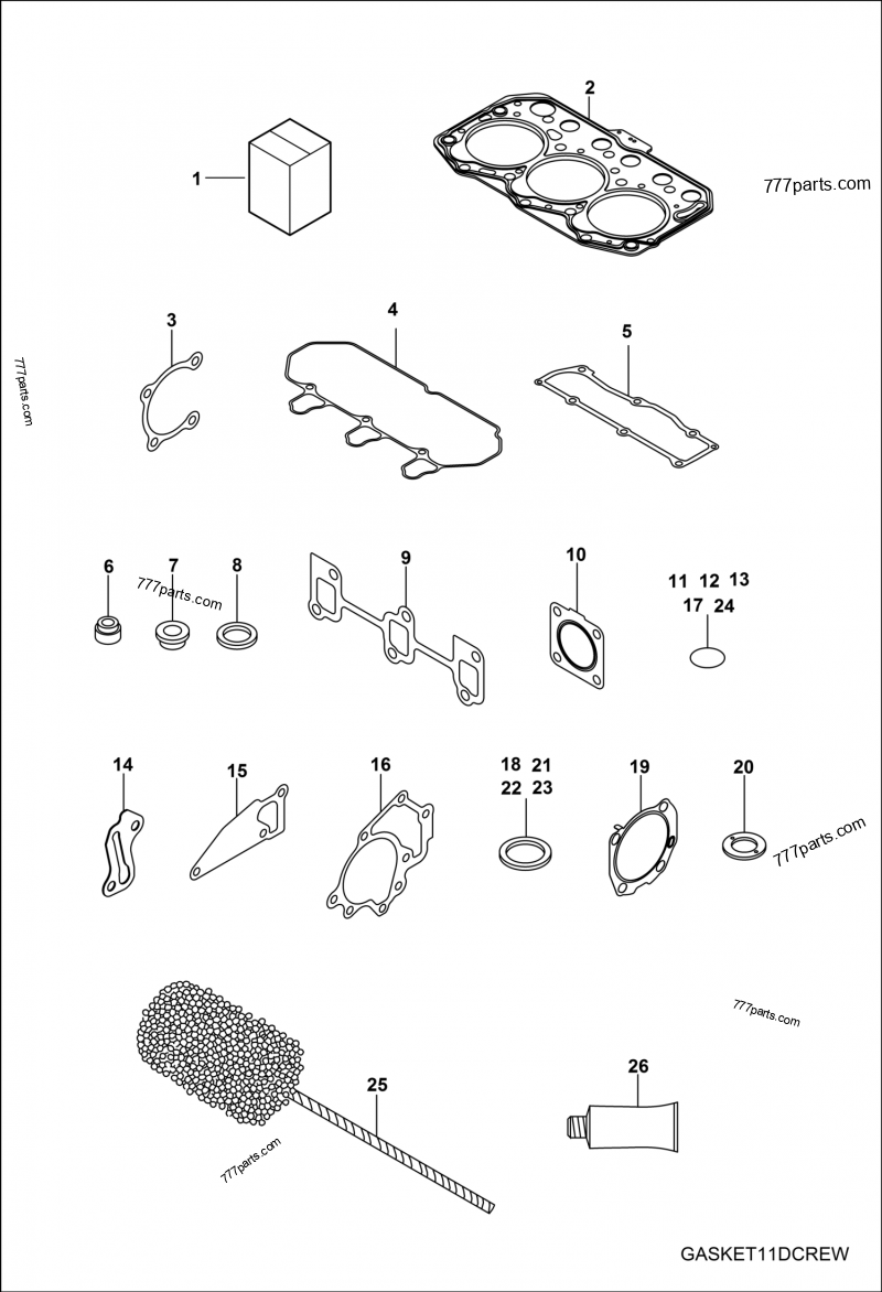7018598 KIT, GASKET - Bobcat spare part | 777parts.com