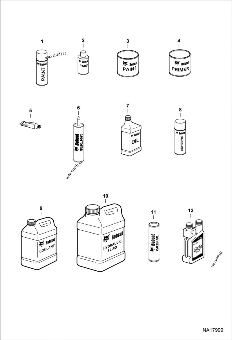 6988097 ANTIFREEZE/COOLANT EG CONCENTRATE GAL - Bobcat spare part ...