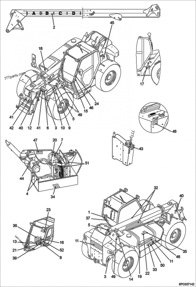 13409487 DECAL LUBRIFICATION CHART VR-723 - Bobcat spare part ...