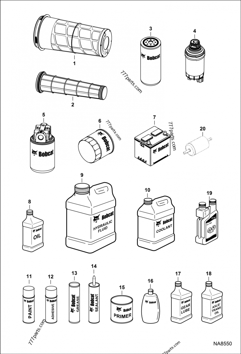 7003490 FILTER ELEMENT - Bobcat spare part | 777parts.com