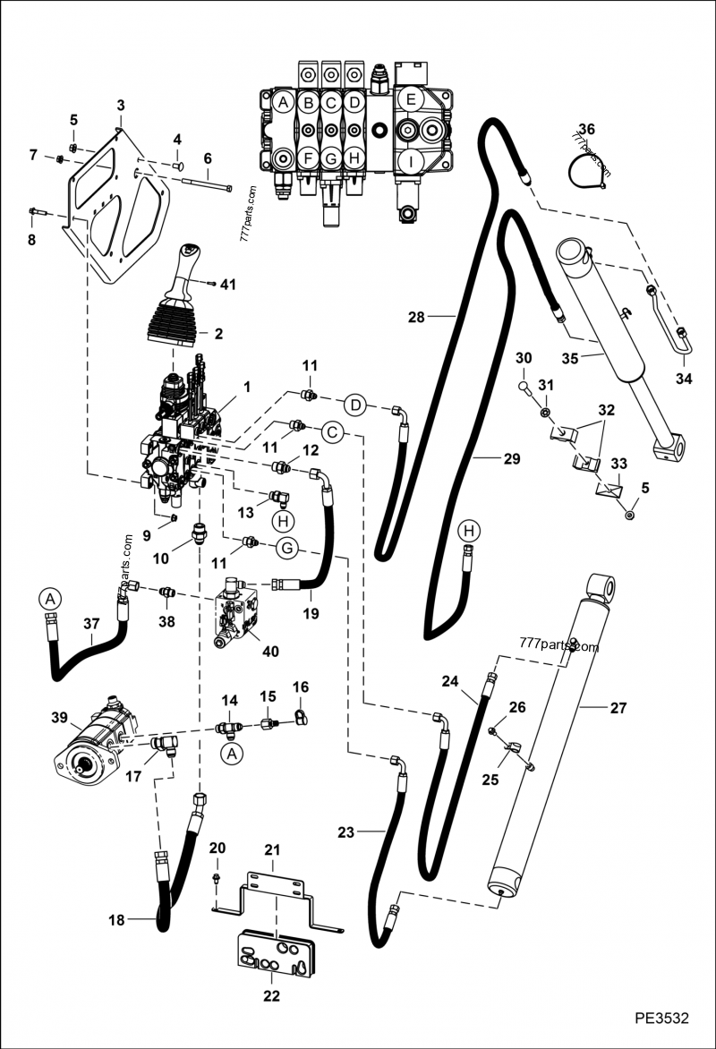 6689771 HANDLE ASSEMBLY - Bobcat spare part | 777parts.com