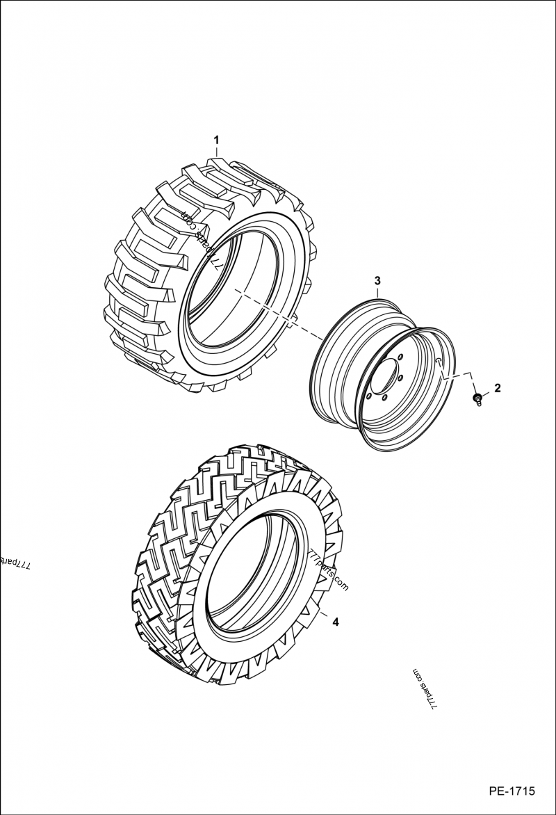 7427582 WHEEL SNOW 15X6 W/6X6 HOLE PATTERN - Bobcat spare part ...
