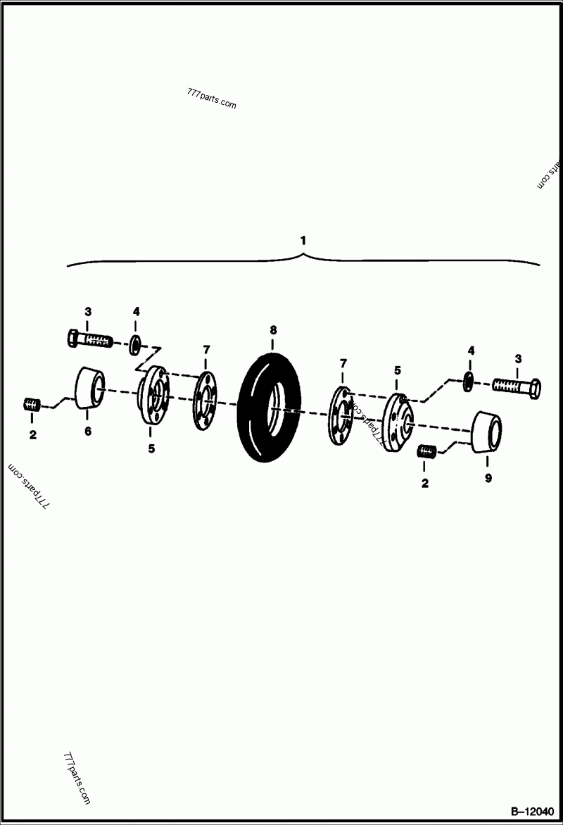 6648753 FLANGE, PARAFLEX - Bobcat spare part | 777parts.com