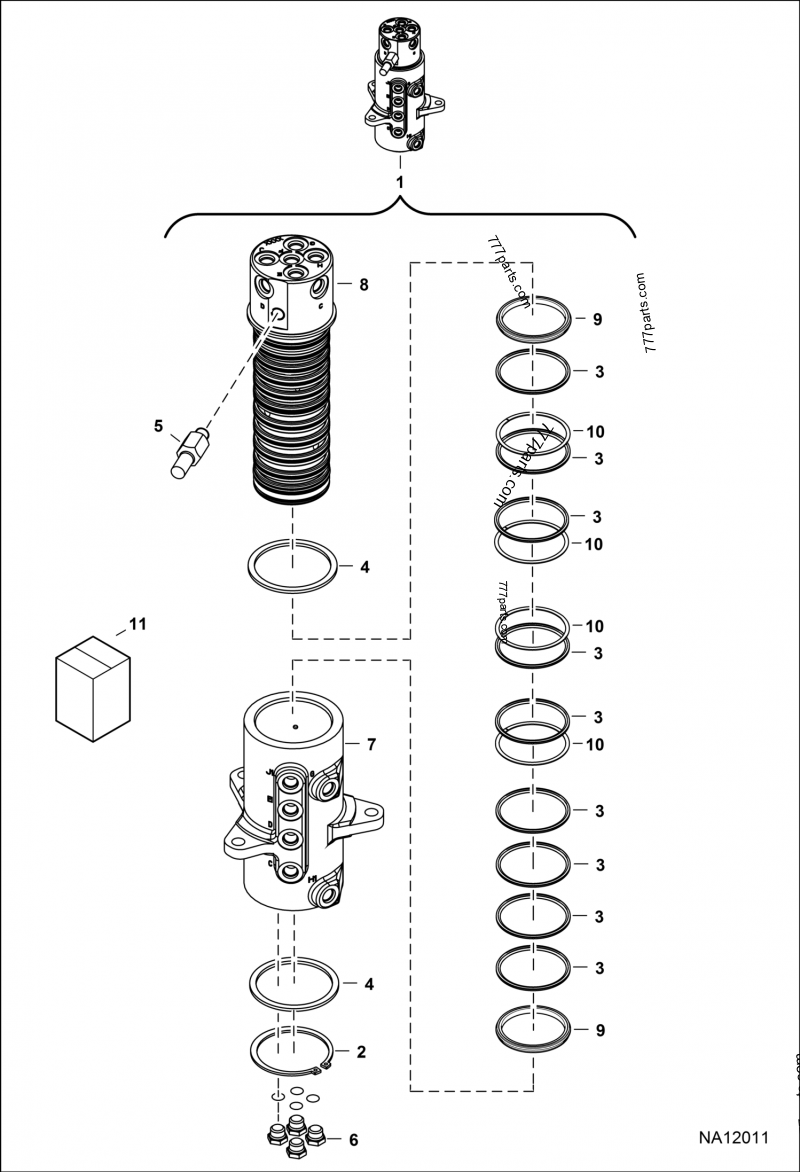 7300855 KIT, SWIVEL SEAL - Bobcat spare part | 777parts.com