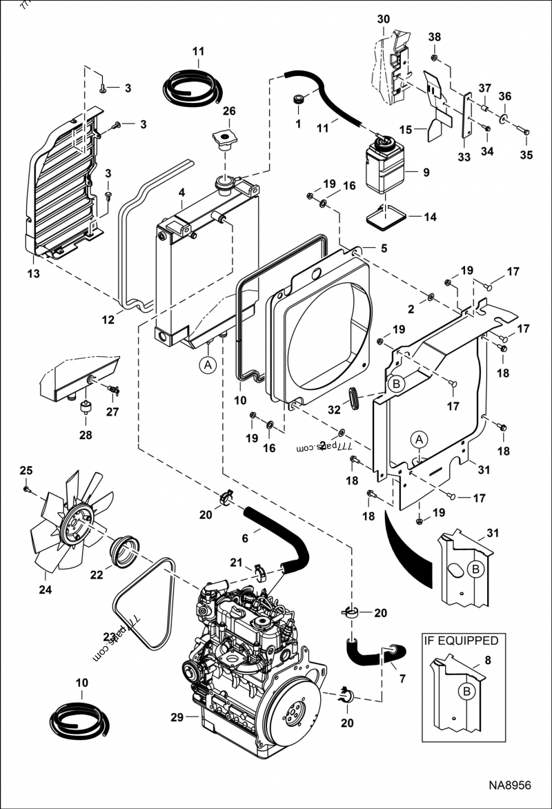7160382 RIVET, BIRD CAGE - Bobcat spare part | 777parts.com