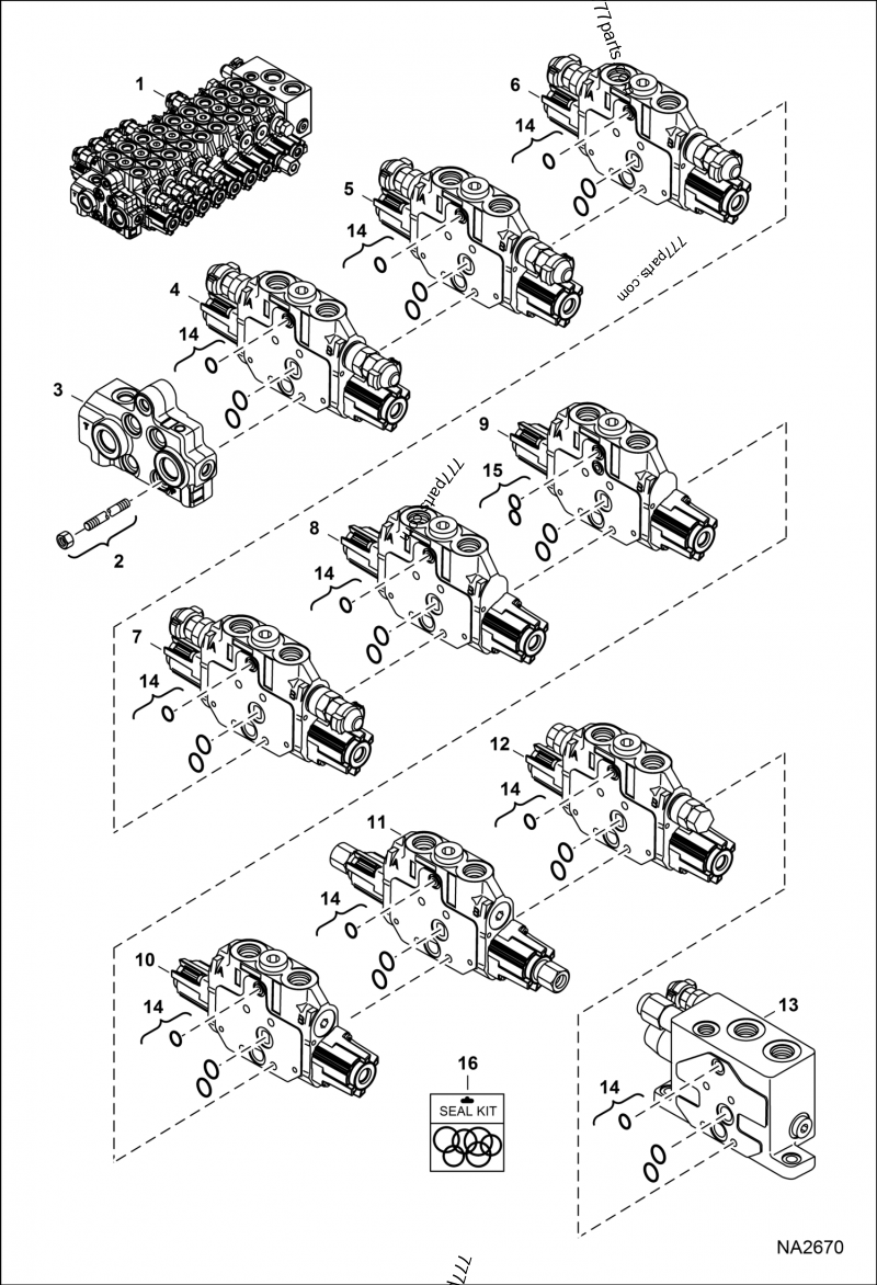 7340348 VALVE CONTROL - Bobcat spare part | 777parts.com