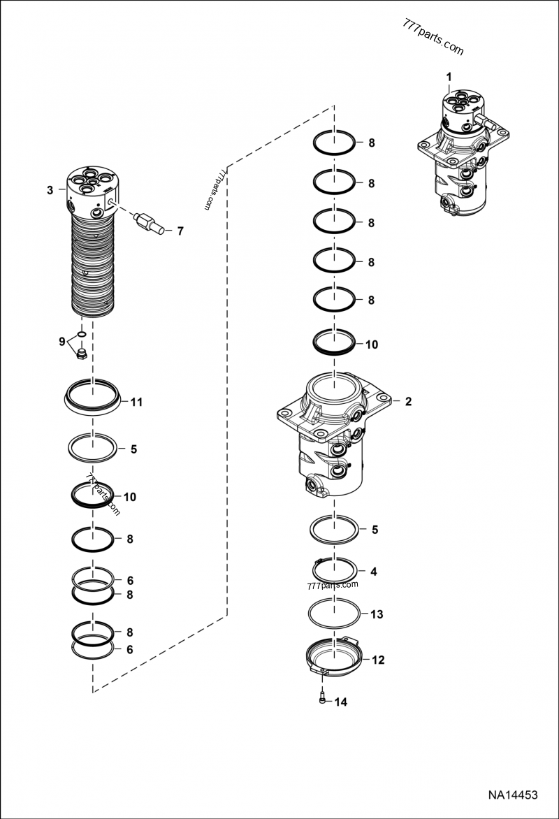 7427431 SWIVEL HYDRAULIC ASSY - Bobcat spare part | 777parts.com