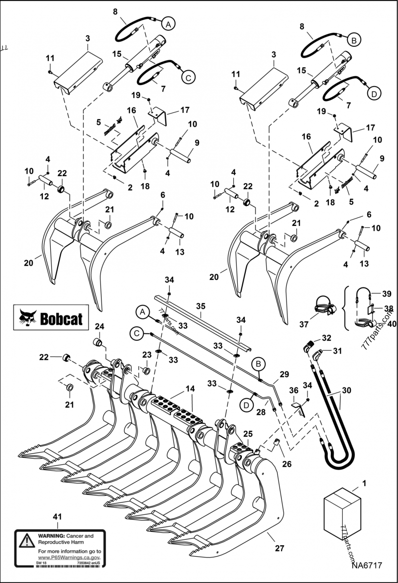 GRAPPLE FRAME - Bobcat spare part | 777parts.com