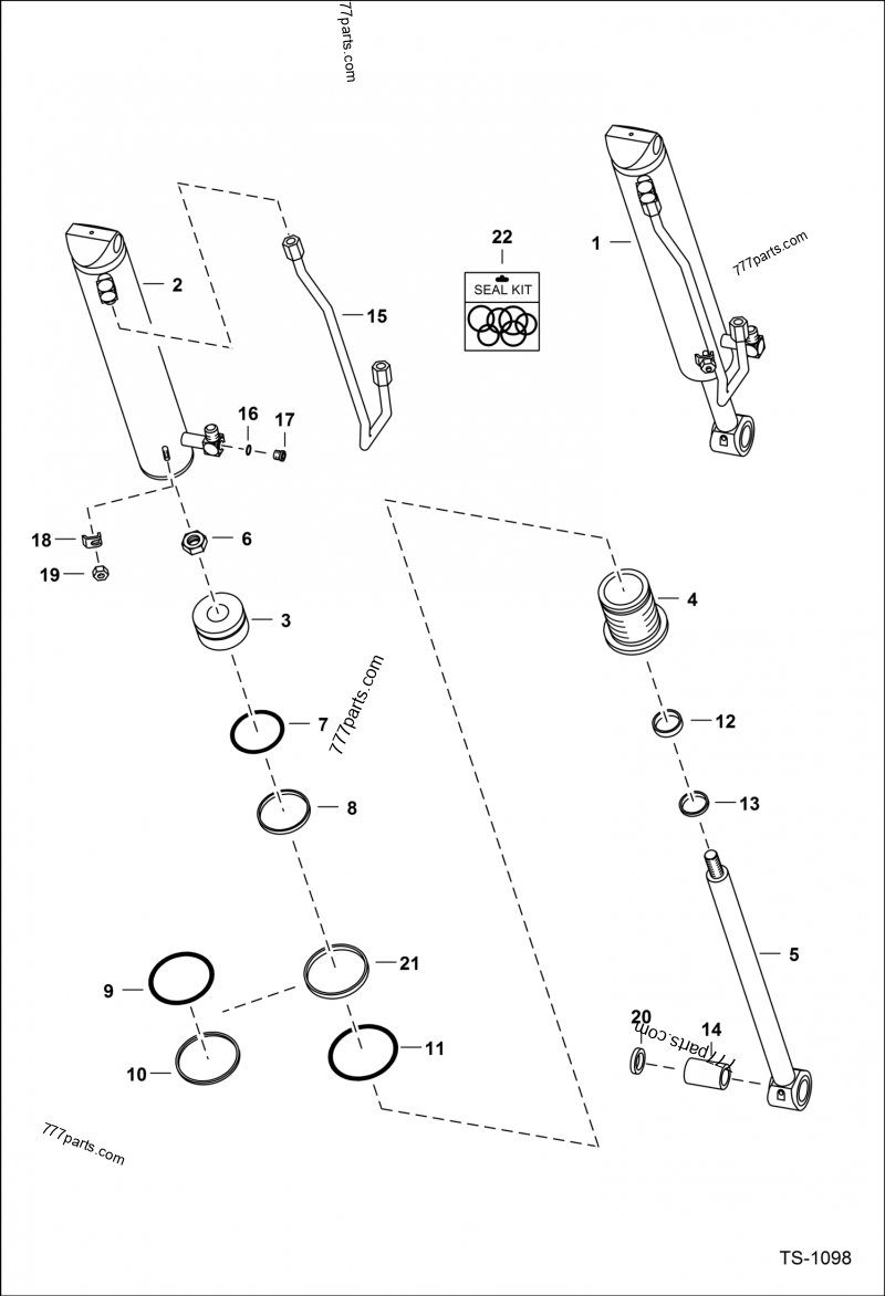 6804630 CYLINDER TILT - Bobcat spare part | 777parts.com