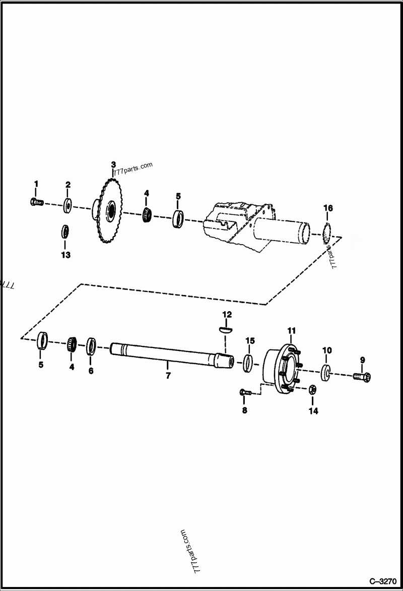 6705986 SHAFT, AXLE - Bobcat spare part | 777parts.com