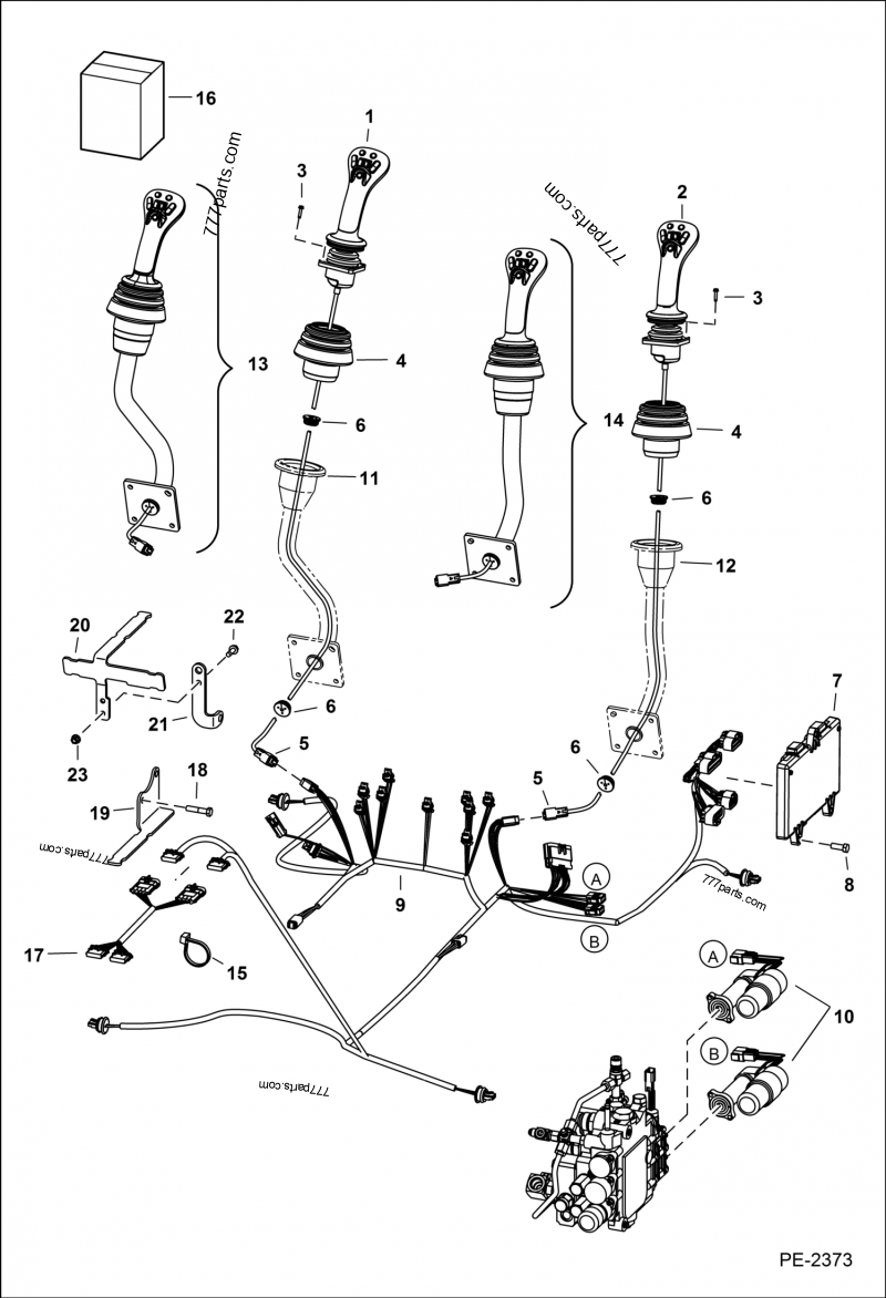 6683608 CONTOLLER, JOYSTICK - Bobcat spare part | 777parts.com