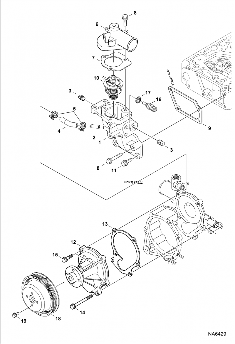 7024408 SENSOR, TEMP COOLANT - Bobcat spare part | 777parts.com