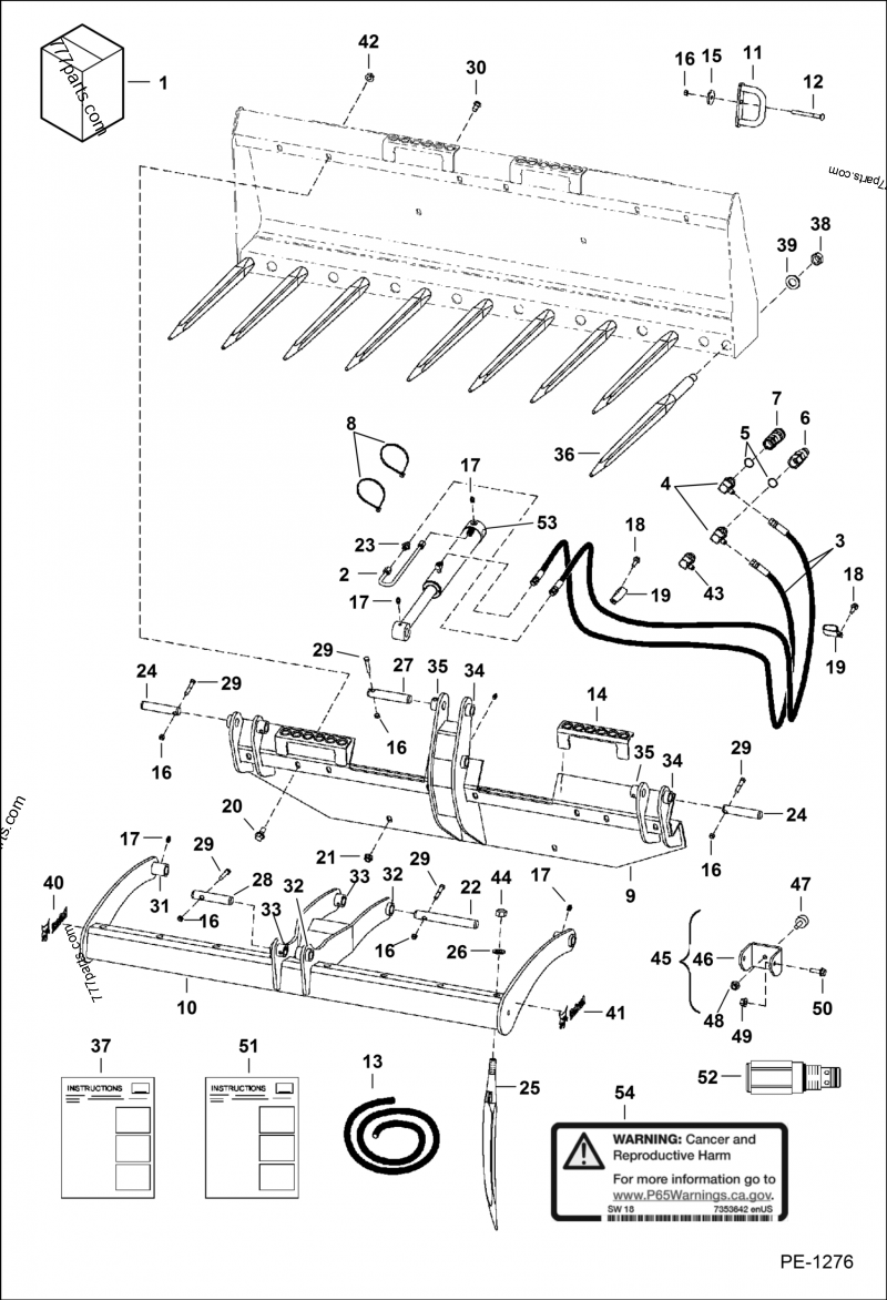 6675362 TOOTH,GRAPPLE - Bobcat spare part | 777parts.com