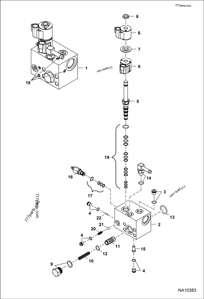 7232742 VALVE, SOLENOID - Bobcat spare part | 777parts.com