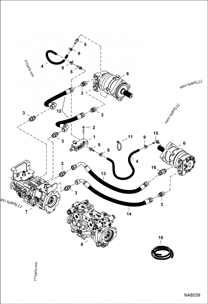 7227179 MOTOR, DRIVE HYD - Bobcat spare part | 777parts.com