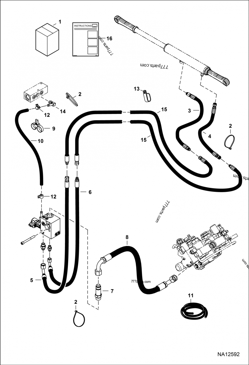 7310206 KIT PLUMBING POWER BOB-TACH - Bobcat spare part | 777parts.com