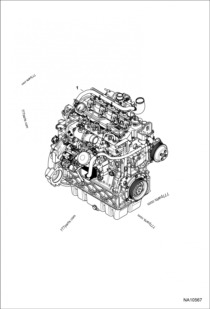 7317501 ENGINE D34 74 HP EPA T4 - Bobcat spare part | 777parts.com