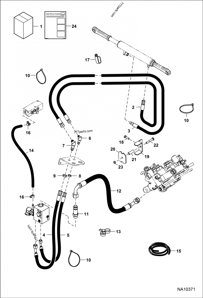 7261303 KIT, PLUMBING POWER BOB-TACH - Bobcat spare part | 777parts.com