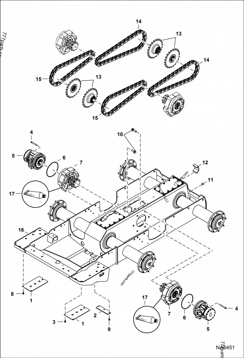 7144245 CHAIN, DRIVE - Bobcat spare part | 777parts.com