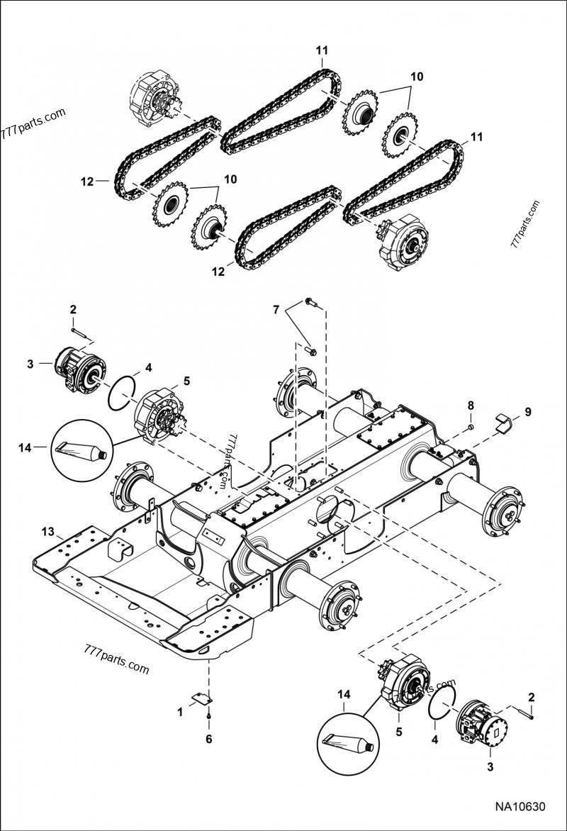 7144245 CHAIN, DRIVE - Bobcat spare part | 777parts.com