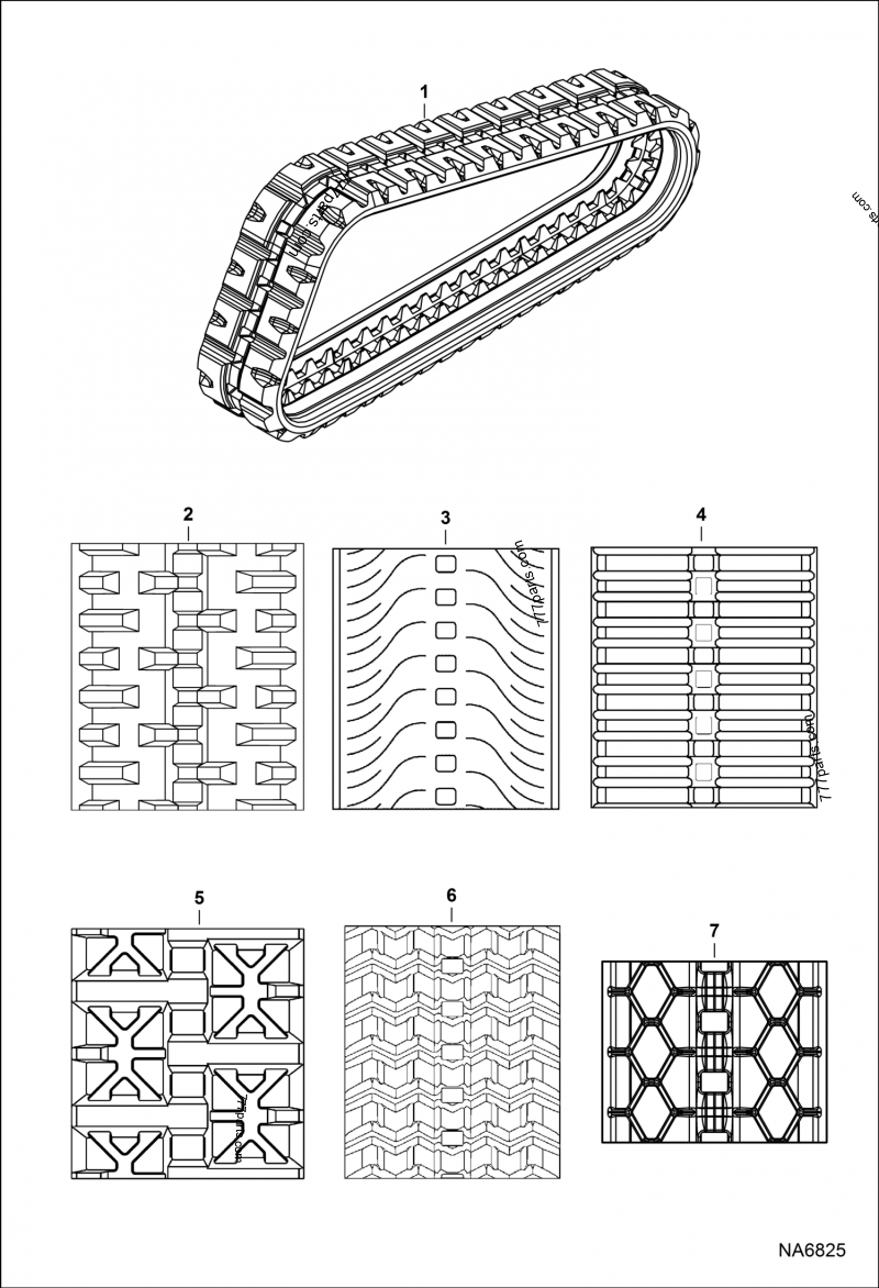 6680161 TRACK RUBBER (320X86X49) 12 IN C-PATTERN - Bobcat spare part ...