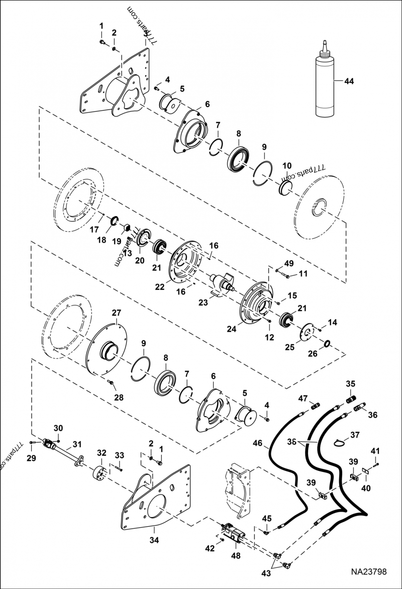 7455747 MOTOR DRIVE HYDRAULIC - Bobcat spare part | 777parts.com