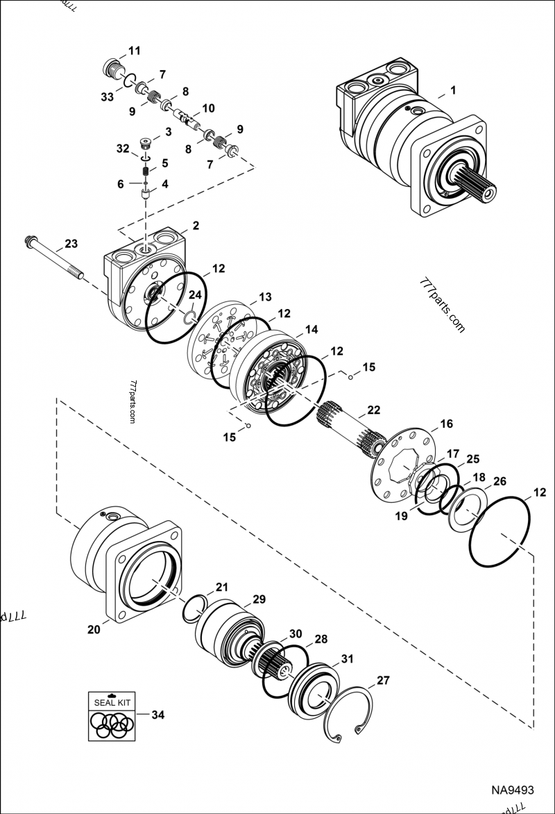 7277821 SEAL, SHAFT - Bobcat spare part | 777parts.com