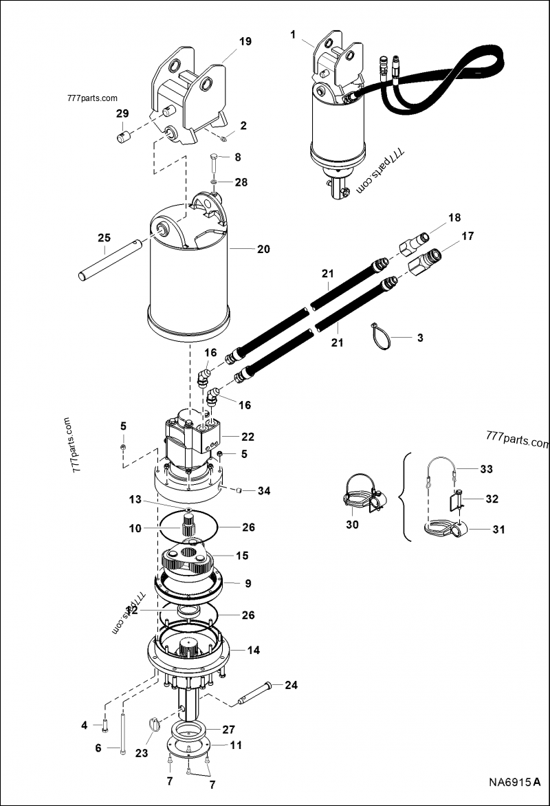 7219717 PIVOT, AUGER - Bobcat spare part | 777parts.com