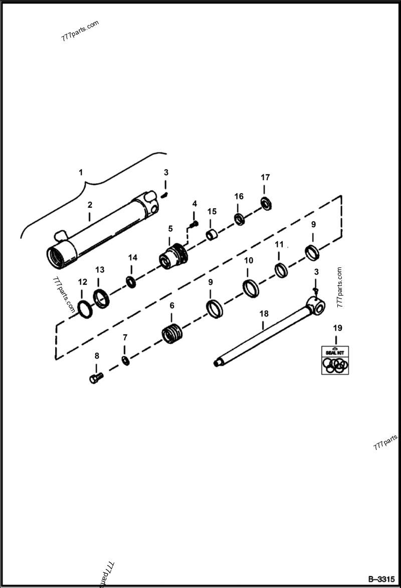 6513695 CYLINDER - Bobcat spare part | 777parts.com