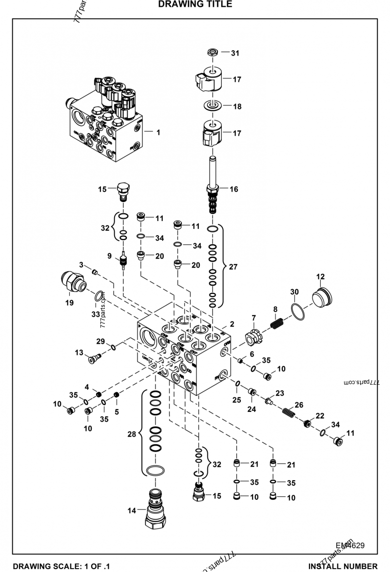 7020596 BLOCK PORT - Bobcat spare part | 777parts.com