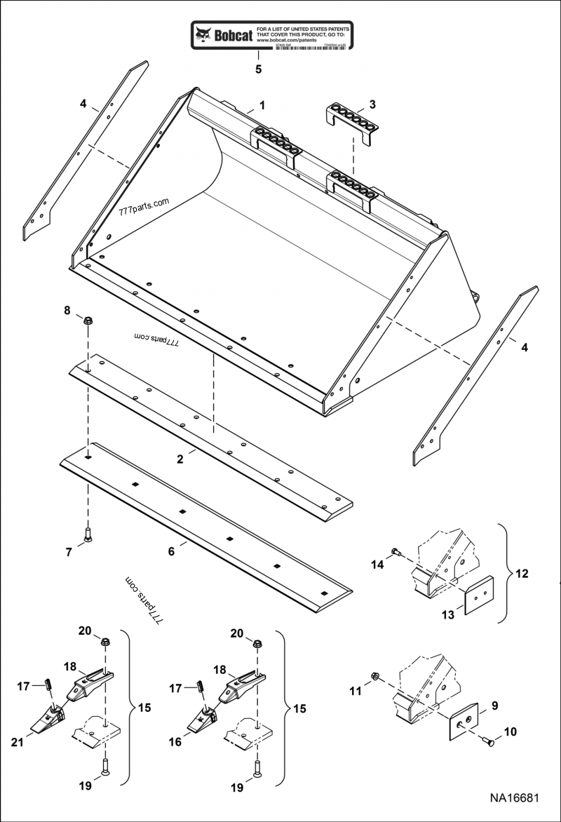 7272681 BUCKET 80 IN HEAVY DUTY - Bobcat spare part | 777parts.com