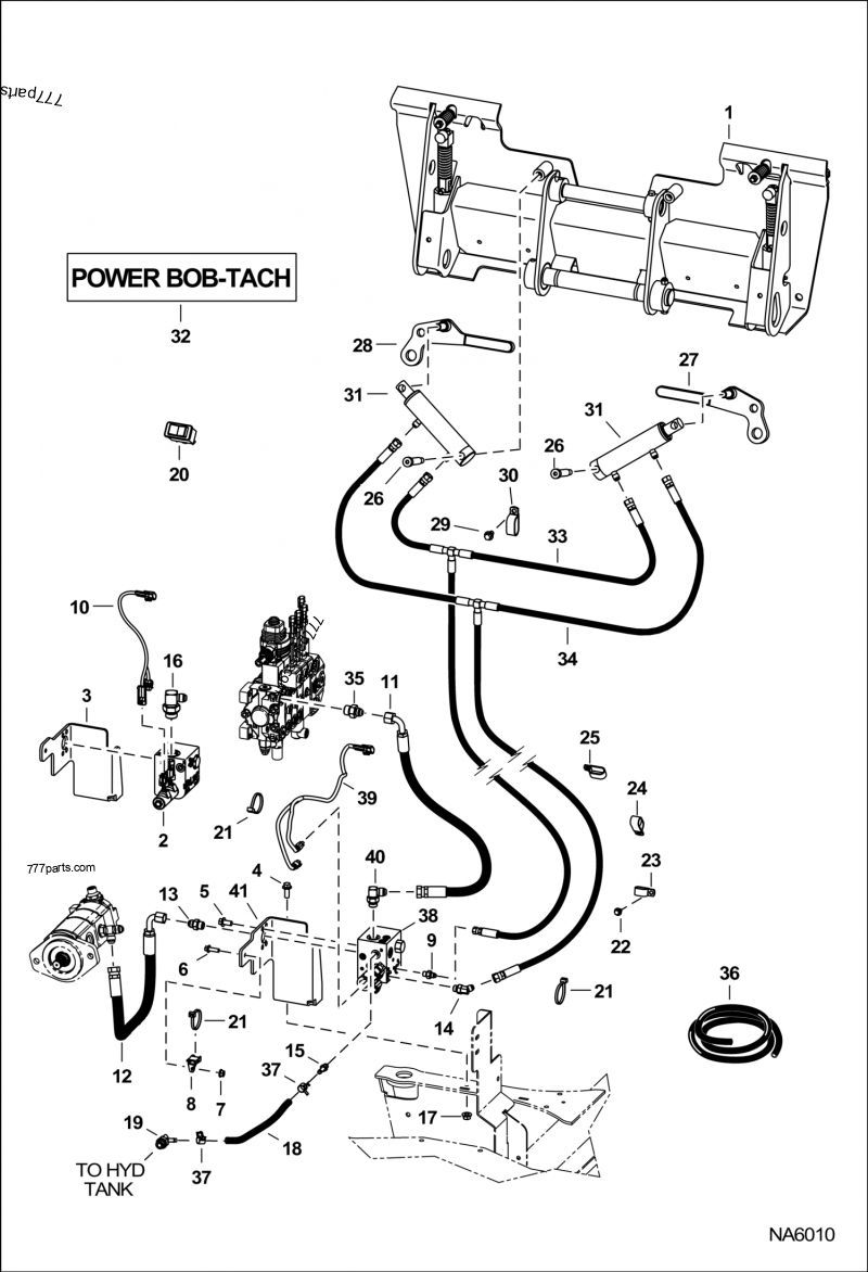 7021638 VALVE, POWER BOB-TACH - Bobcat spare part | 777parts.com