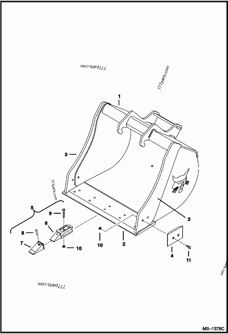 6715501 BUCKET - Bobcat spare part | 777parts.com