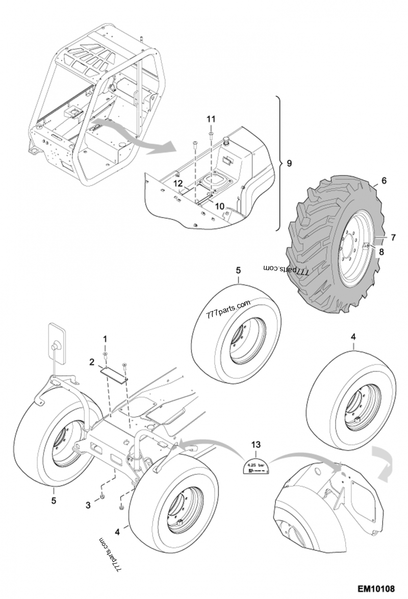 6925653 LOAD CHART - Bobcat spare part | 777parts.com