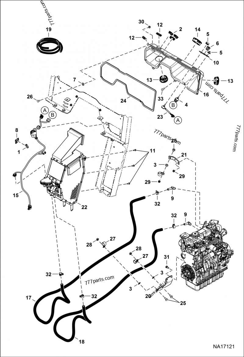 5CM1020 SCREW FL THD HEX CAP - Bobcat spare part | 777parts.com