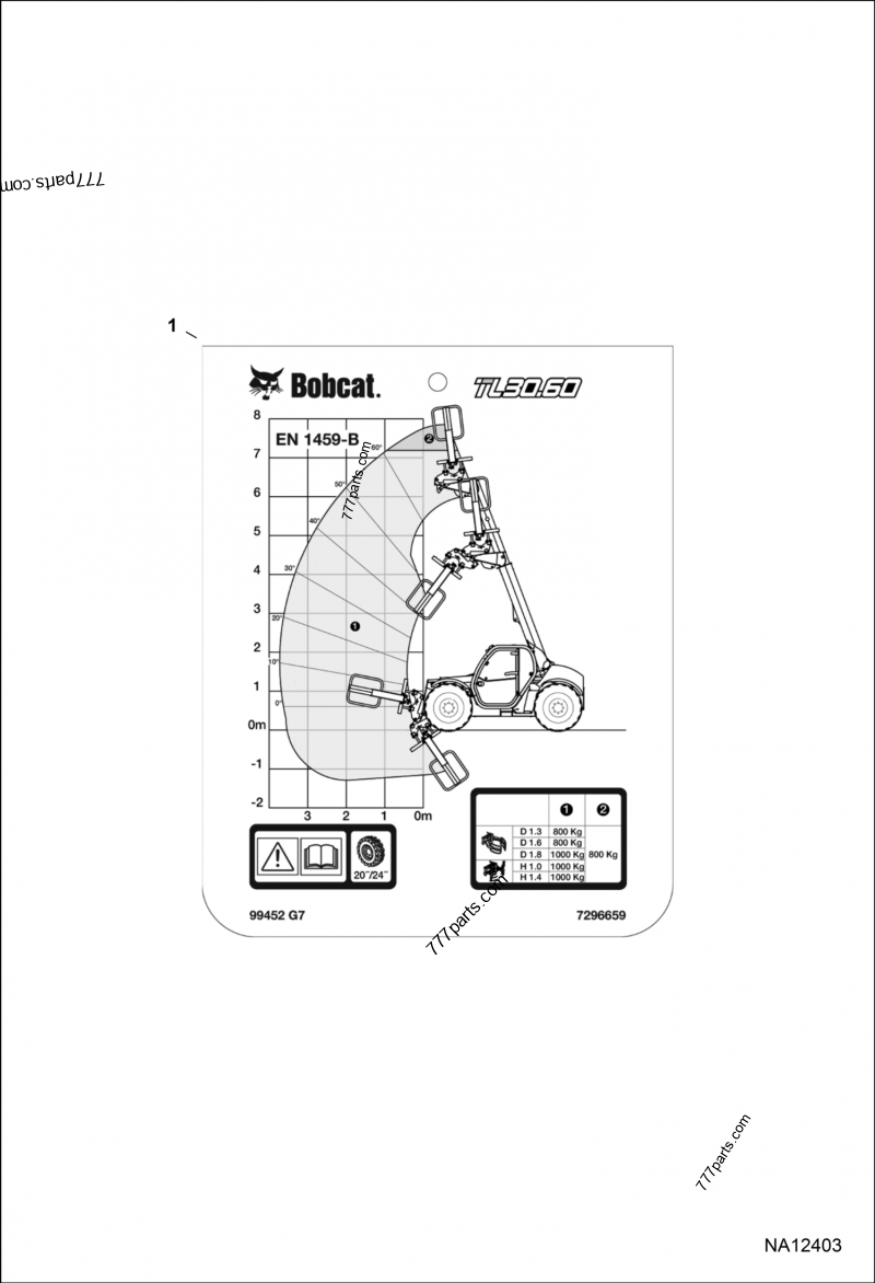 7205436 CHART LOAD - Bobcat spare part | 777parts.com