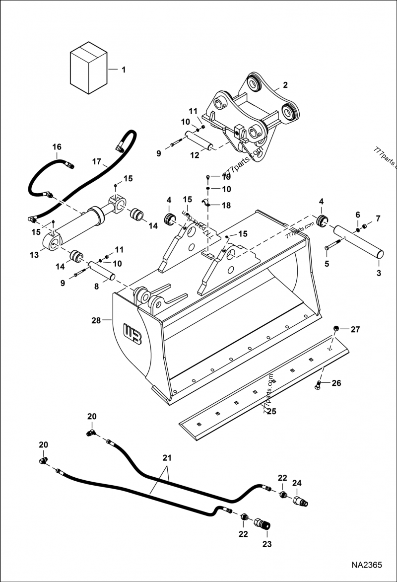 7171901 BUCKET ASSY TILTING - Bobcat spare part | 777parts.com