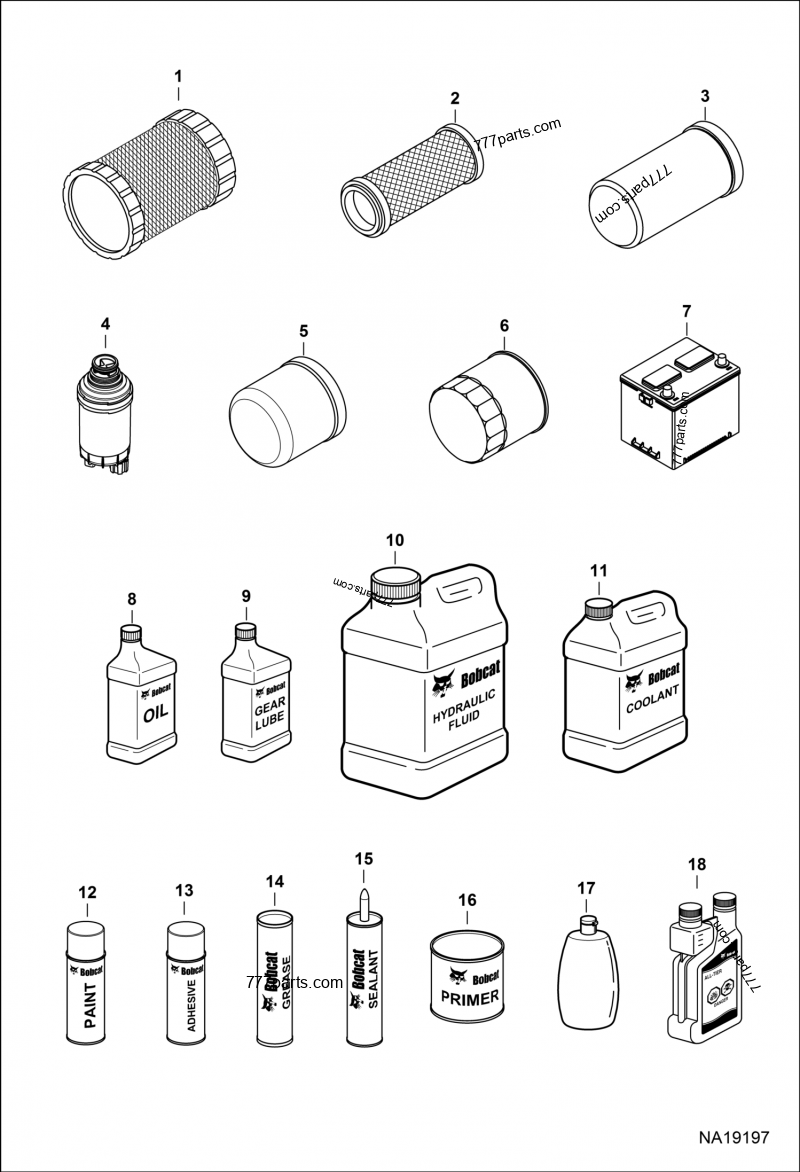 7269859 BATTERY WET 625 CCA - Bobcat spare part | 777parts.com