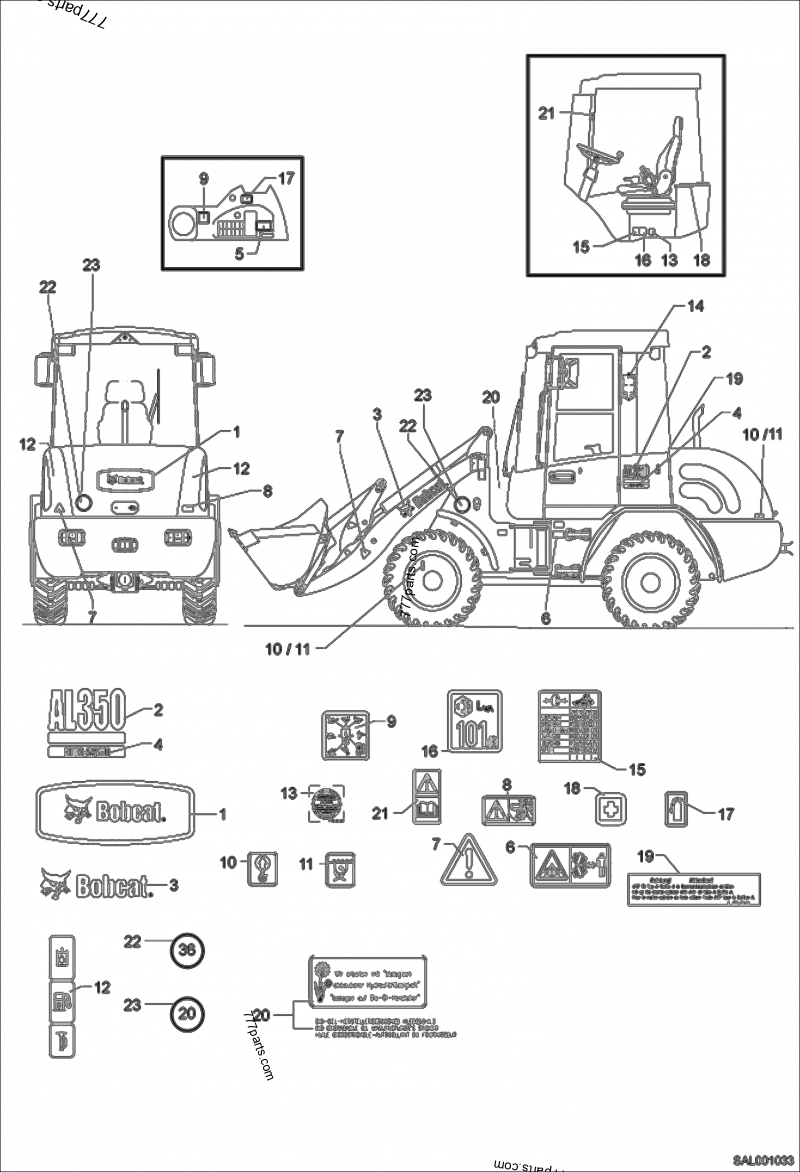 5358609111 STICKER - Bobcat spare part | 777parts.com