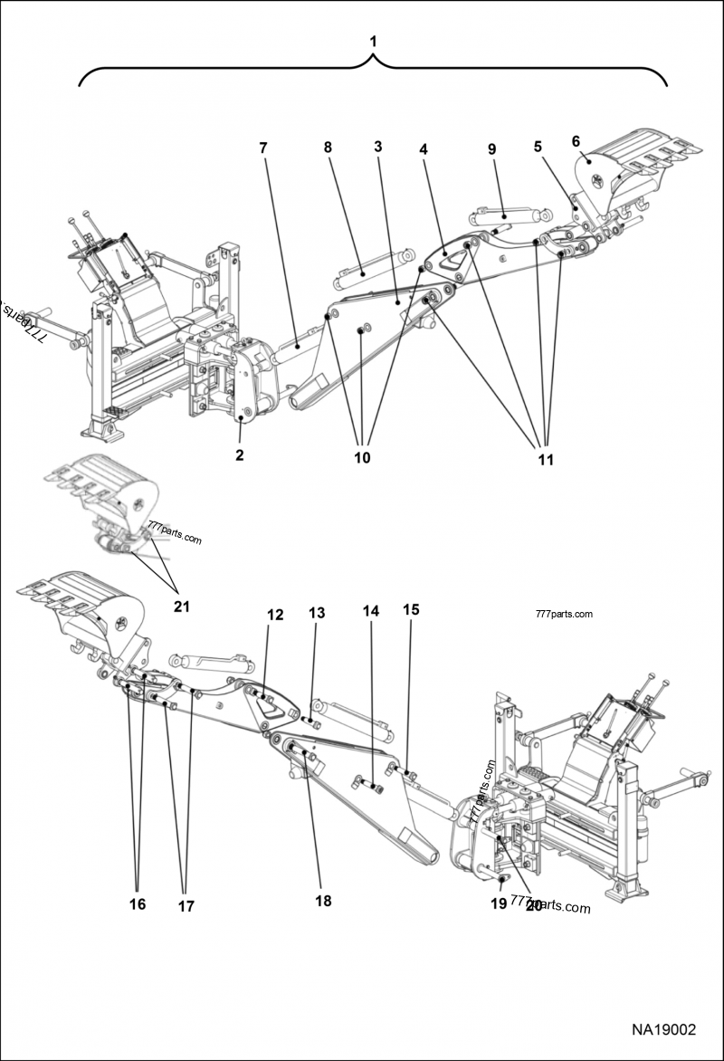 BOOM ARM DIPPER - Bobcat spare part | 777parts.com