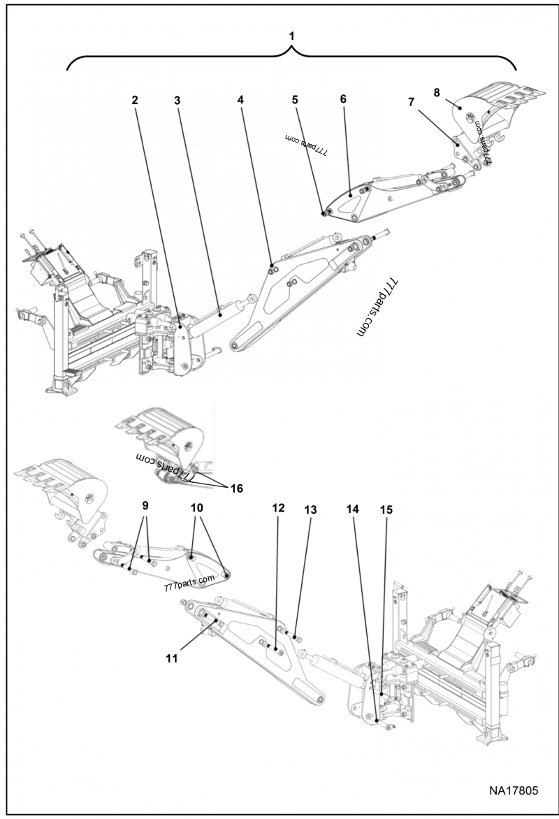 ARM DIPPER W/A BACKHOE - Bobcat spare part | 777parts.com
