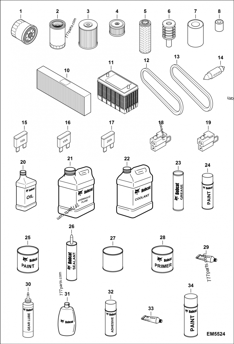 7269857 BATTERY WET 1000 CCA - Bobcat spare part | 777parts.com