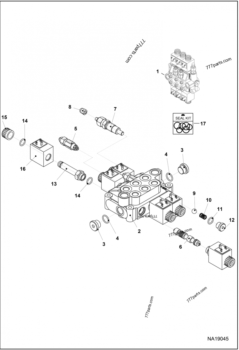 STEM VALVE SOLENOID - Bobcat spare part | 777parts.com