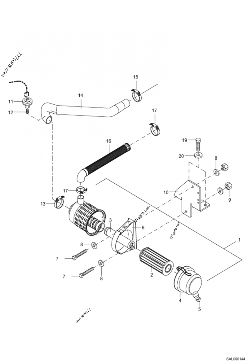 5501642701 DUST EJECTOR VALVE - Bobcat spare part | 777parts.com