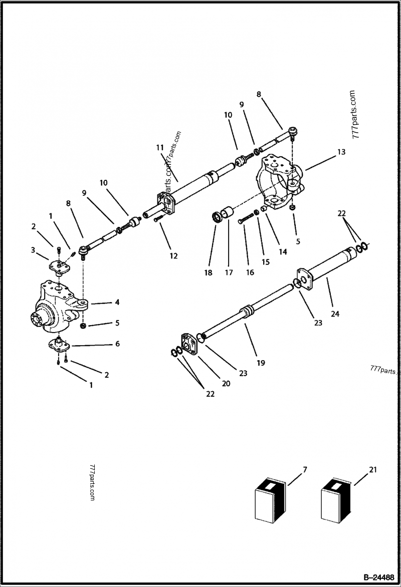 6962520 CYLINDER, STRG - Bobcat spare part | 777parts.com