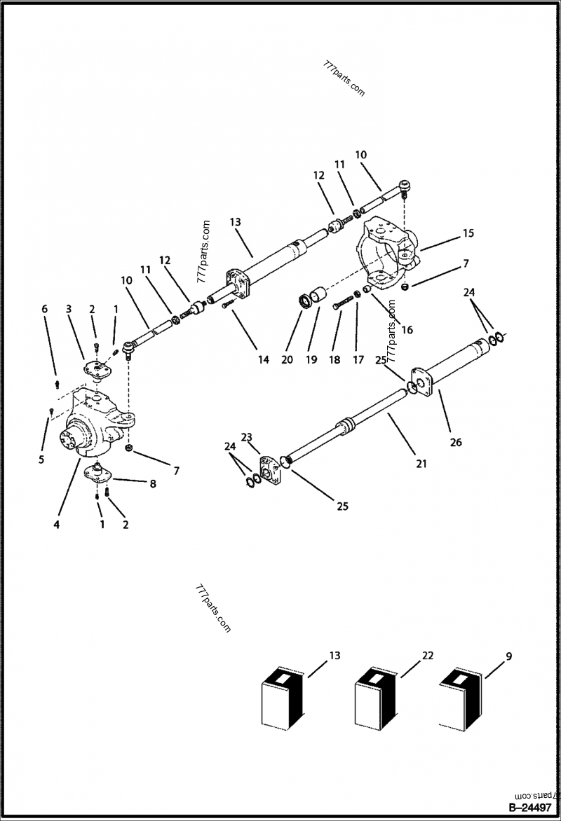 6962520 CYLINDER, STRG - Bobcat spare part | 777parts.com