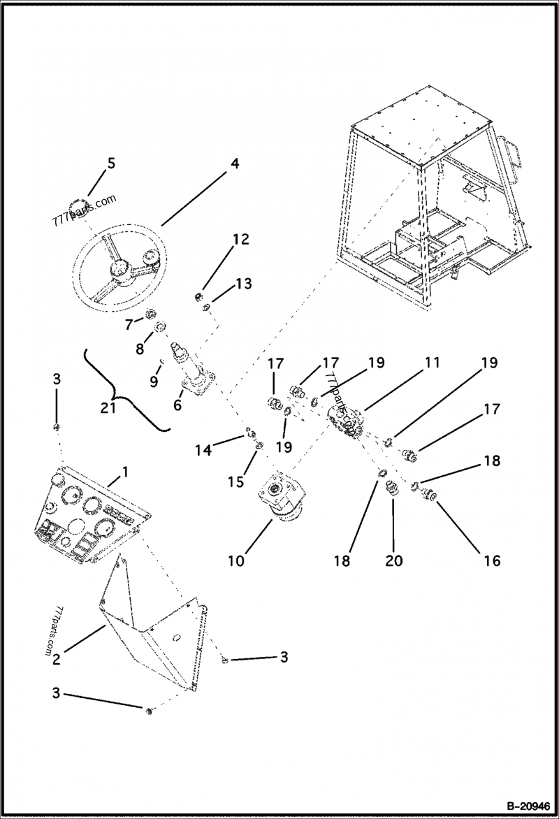 6960690 WHEEL, STRG - Bobcat spare part | 777parts.com