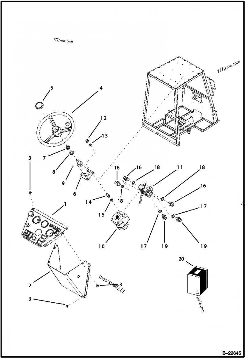 6960690 WHEEL, STRG - Bobcat spare part | 777parts.com